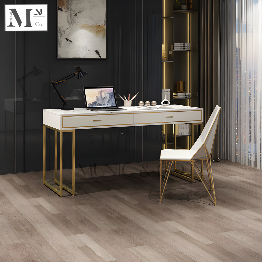 GENEVA Contemporary Marble Study Table – MunicMall