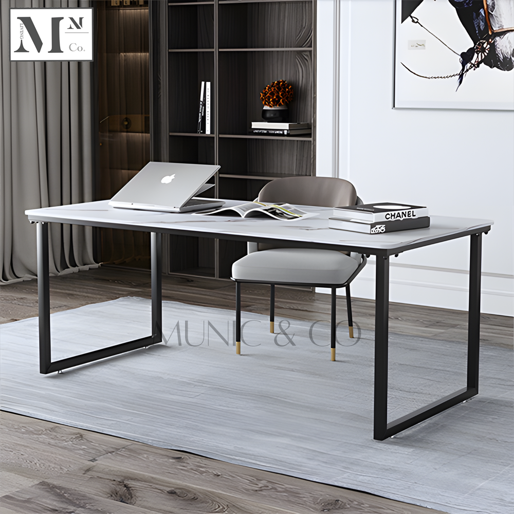 ELYSIVA Contemporary Stone Work Table – MunicMall